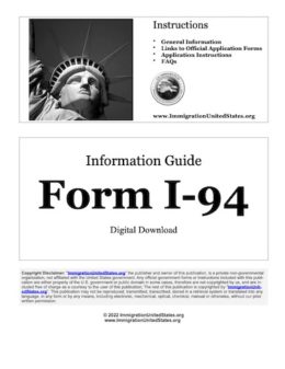 Form I-94 Instructions - U.S. Immigration Information