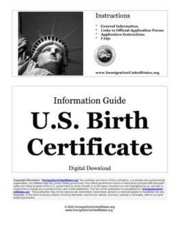 U.S. Birth Certificate Instructions - U.S. Immigration Information